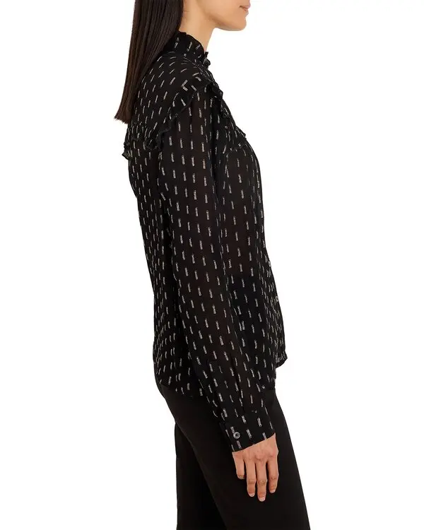 NIC+ZOE Mayfair Nights Chiffon Shirt