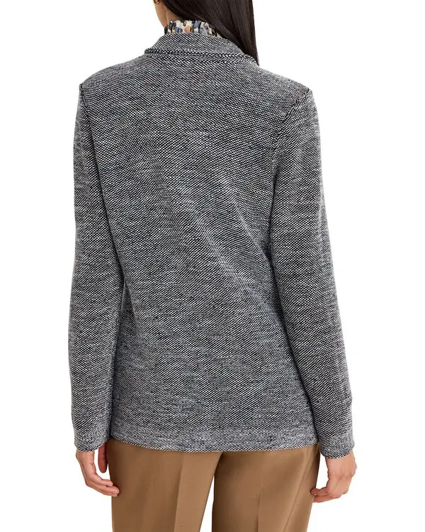 NIC+ZOE Notch Lapel Tweed Stitch Sweater Jacket