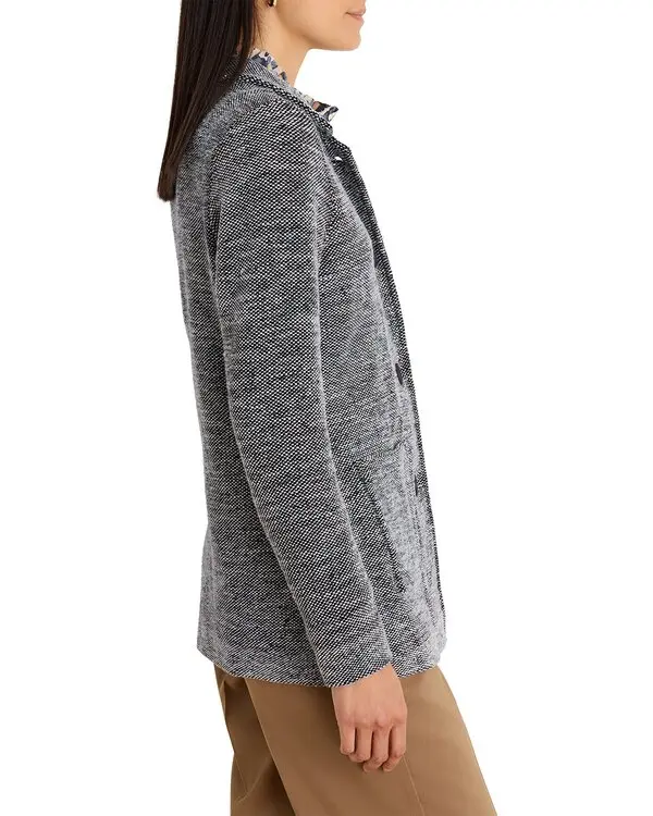 NIC+ZOE Notch Lapel Tweed Stitch Sweater Jacket