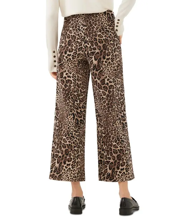 Karen Kane Printed Corduroy Cropped Wide Leg Pants