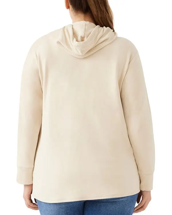 Karen Kane Rhinestone Drawstring Crossover Sweatshirt
