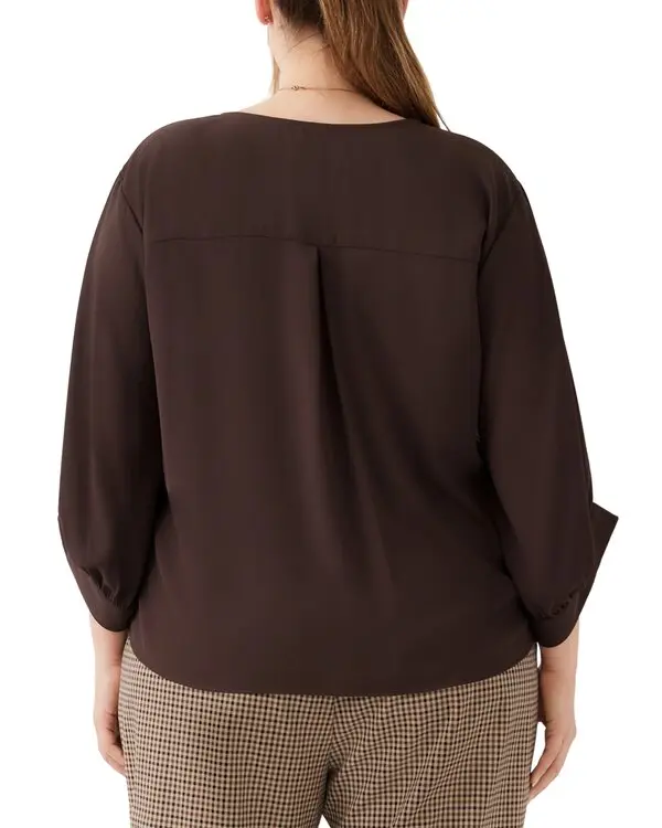 Karen Kane Tie Hem Blouson Sleeve Top