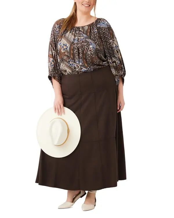 Karen Kane Tiered Faux Suede Maxi Skirt