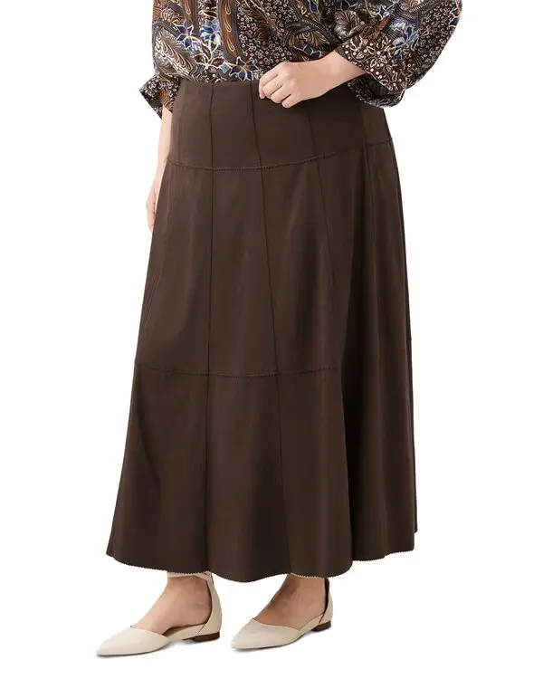 Karen Kane Tiered Faux Suede Maxi Skirt