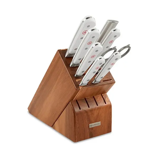 WUSTHOF Classic Series 9 Piece Knife Block Set - White