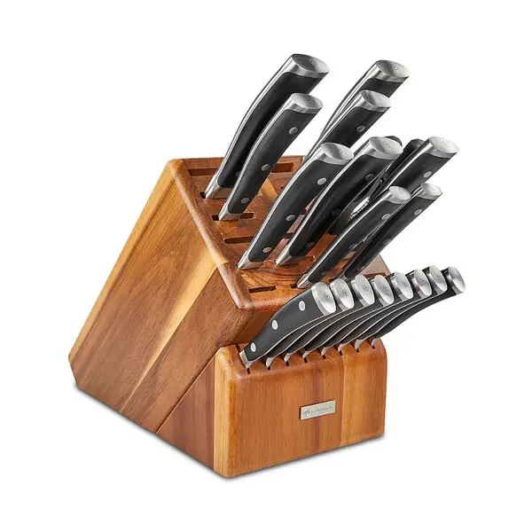 WUSTHOF Classic Ikon 20 Piece Knife Block Set - Black