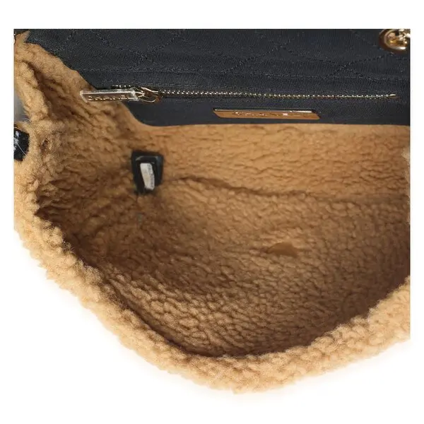 Chanel Shiny Crumpled Sheepskin Shearling Cc Mania Flap Bag