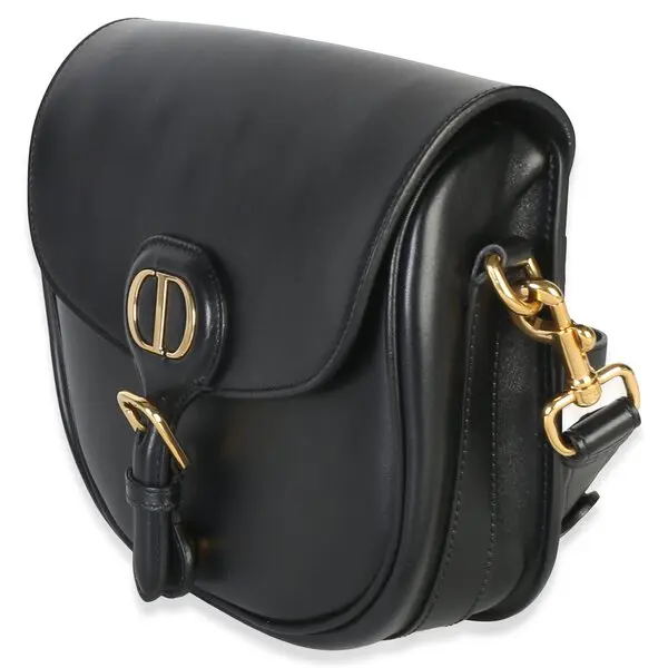 Dior Box Calfskin Bobby Flap Bag - Black