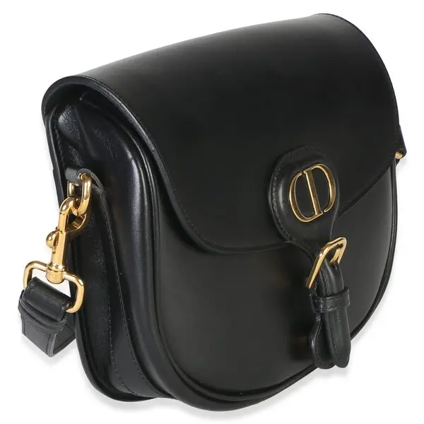 Dior Box Calfskin Bobby Flap Bag - Black
