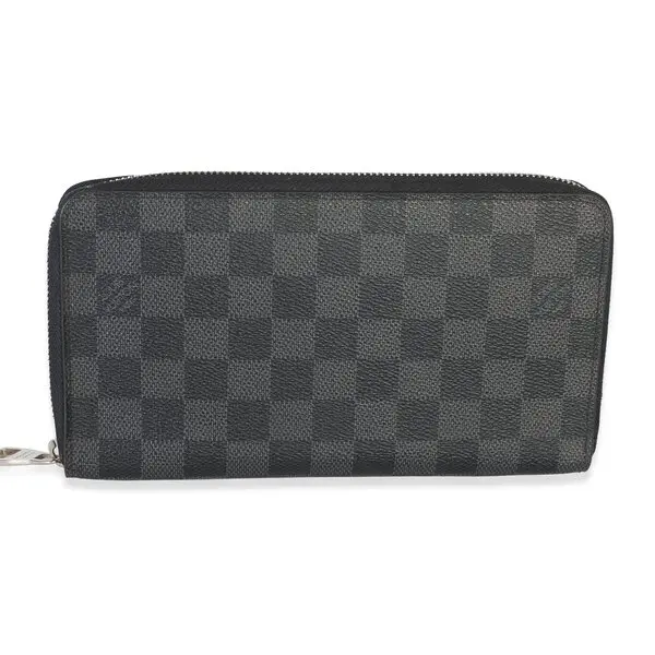 LOUIS VUITTON Damier Graphite Canvas Zippy Organzier Wallet - Black