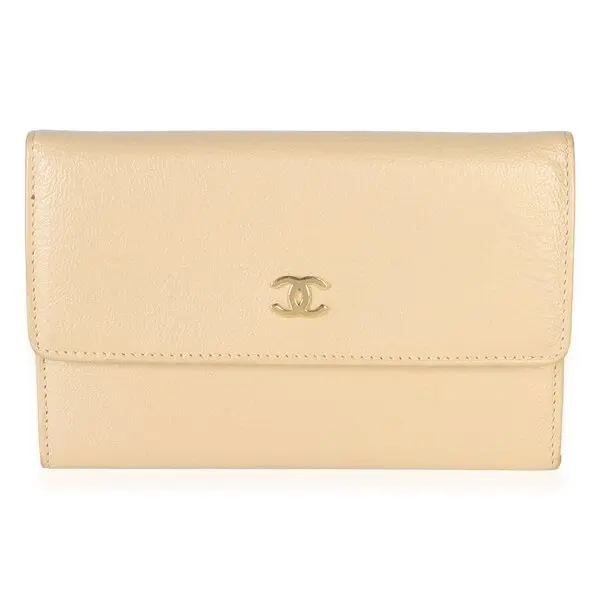 Chanel Vintage Goatskin Cc Flap Wallet