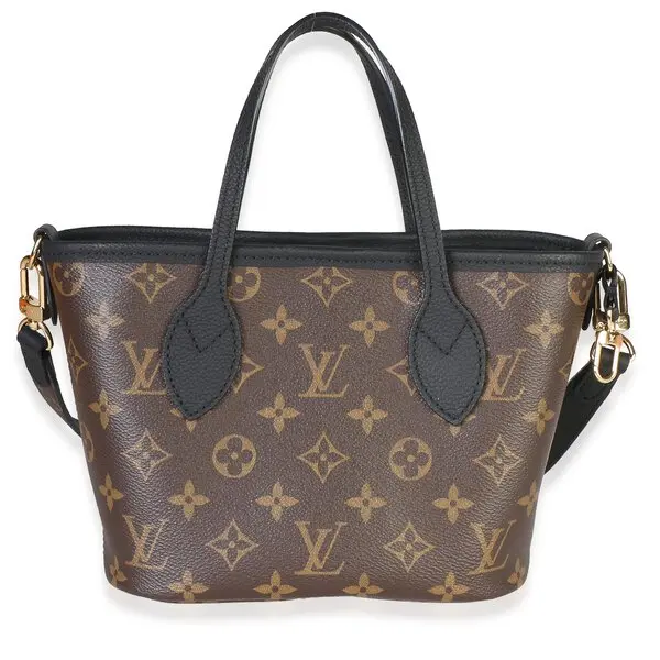 LOUIS VUITTON Black Monogram Canvas Neverfull Bandouliere Inside Out Bb - Brown