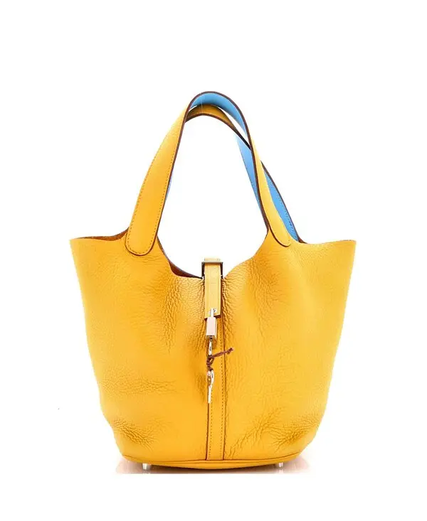 Hermès Picotin Lock Clemence Leather Bucket Bag - Yellow