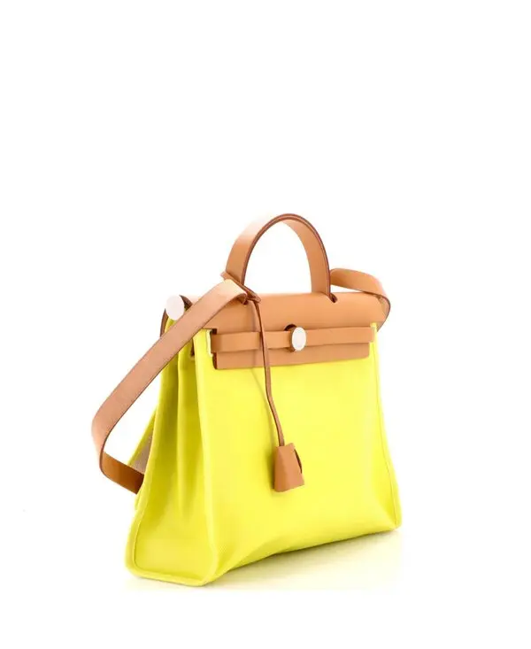 Hermès Herbag Zip 31 Canvas & Leather Shoulder Bag