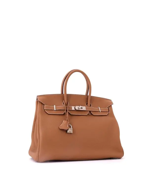 Hermès Birkin 35 Handbag Brown Togo With Palladium Hardware