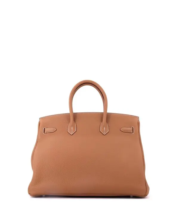 Hermès Birkin 35 Handbag Brown Togo With Palladium Hardware