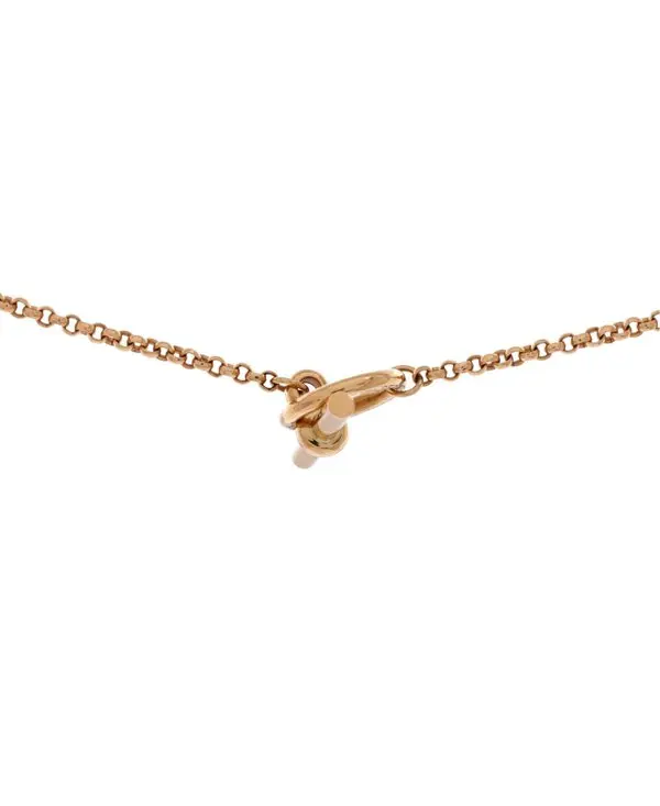 Hermès Clou D'h Double Pendant Necklace 18k Rose Gold With Diamonds, 16.25 - Pink