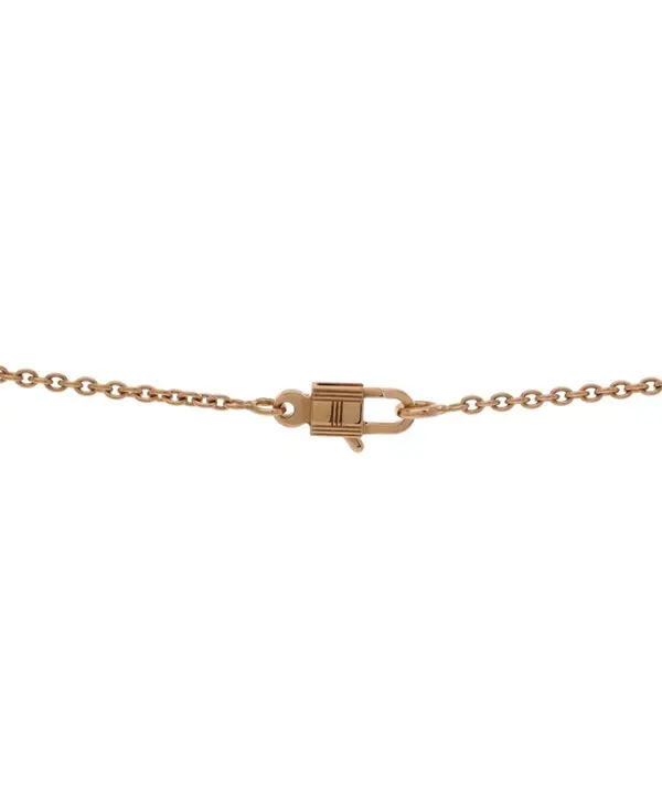 Hermès Amulettes Cadenas Pendant Necklace 18k Rose Gold With Diamonds, 16 - Pink