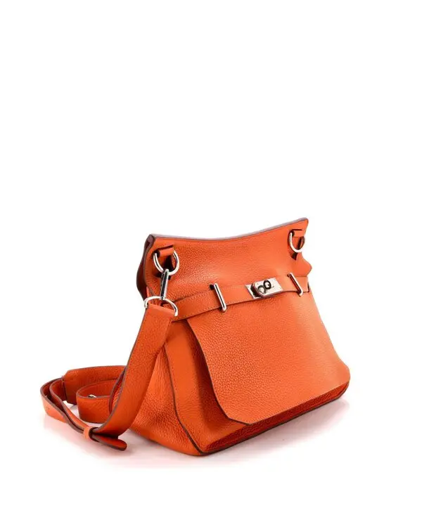 Hermès Jypsiere 34 Clemence Leather Turn Lock Crossbody