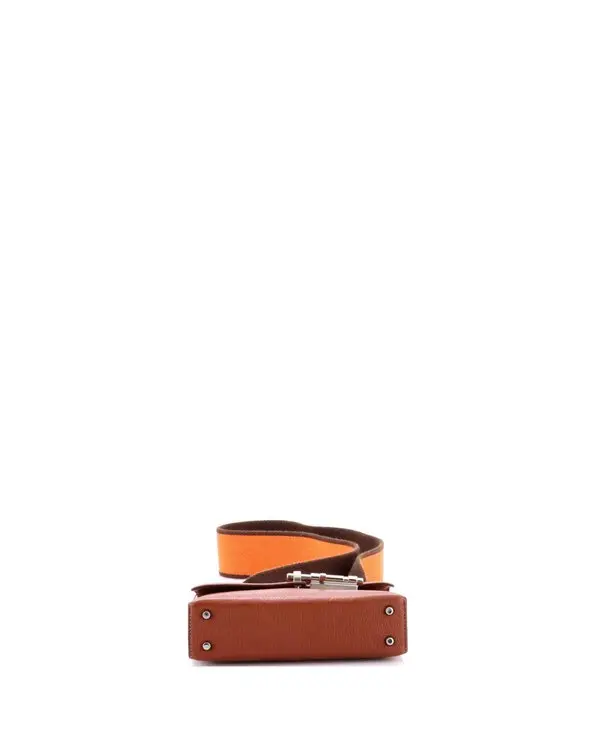Hermès Verrou Leather & Canvas Crossbody