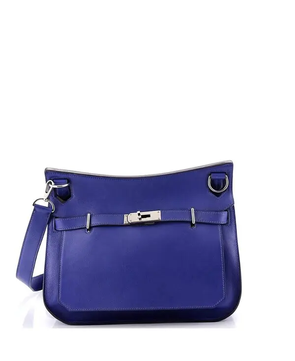Hermès 28 Jypsiere Leather Shoulder Bag - Blue