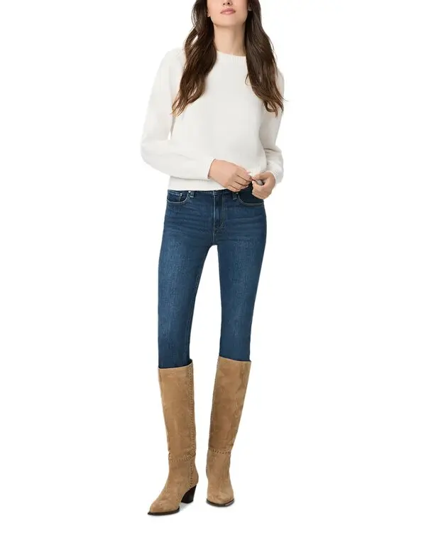 Paige Suede Knee High Boots - Camel