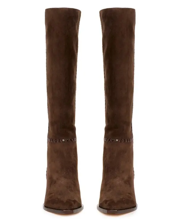 Paige Lillith Suede Knee High Boots - Chocolate