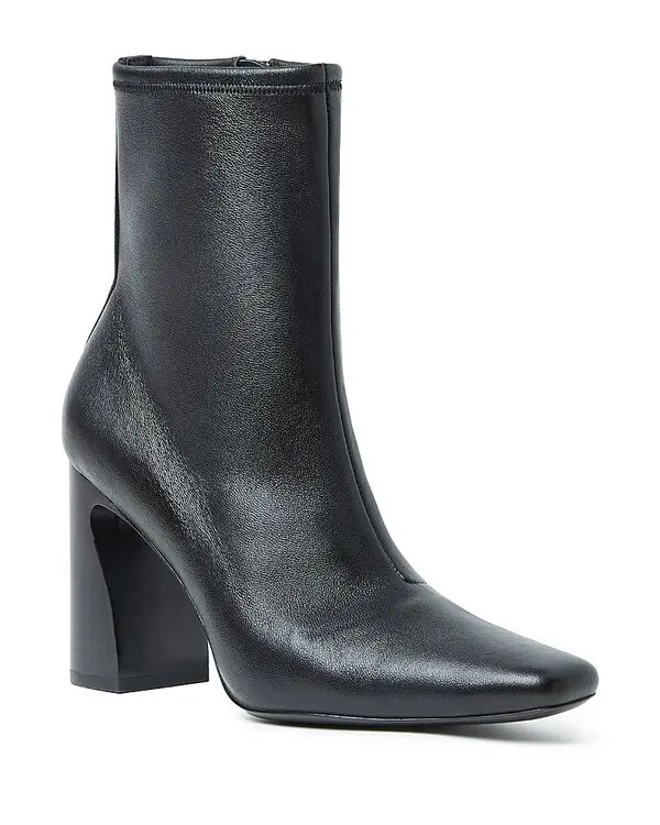 LOEFFLER RANDALL Leather High Heel Ankle Boots - Black
