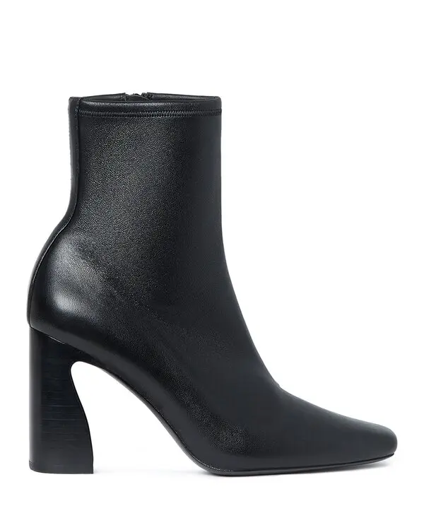 LOEFFLER RANDALL Leather High Heel Ankle Boots - Black