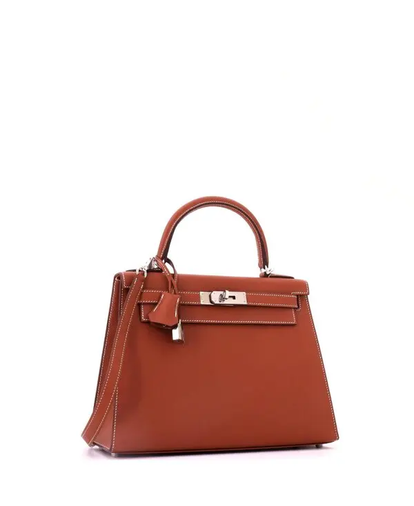 Hermès Kelly 28 Epsom Leather Shoulder Bag With Palladium Hardware