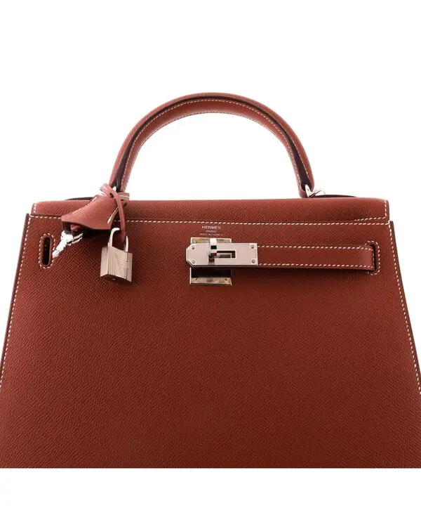 Hermès Kelly 28 Epsom Leather Shoulder Bag With Palladium Hardware