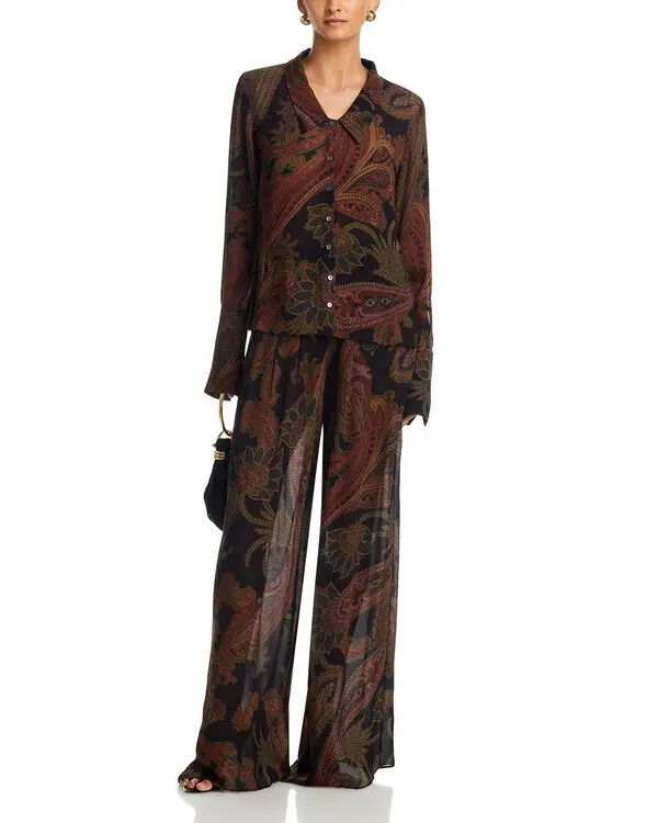 Paige Carina Printed Wide Leg Pants
