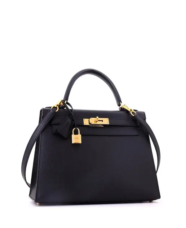 Hermès Kelly 28 Handbag Black Epsom With Gold Hardware
