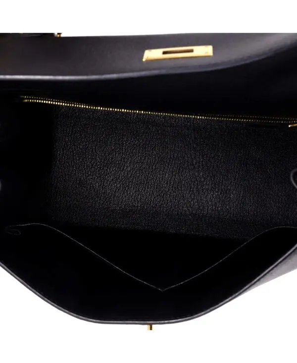 Hermès Kelly 28 Handbag Black Epsom With Gold Hardware