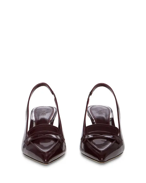 Paige Arlette Patent Leather Slingback Pumps - Bordeaux