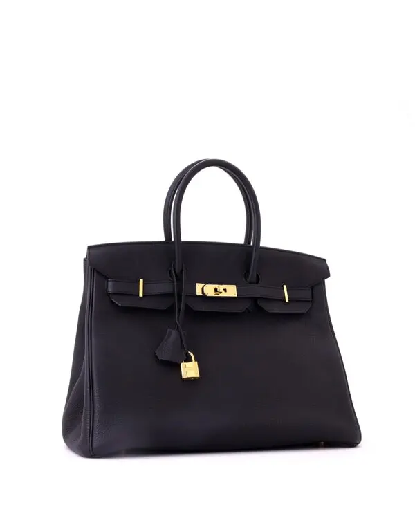Hermès Birkin 35 Handbag Black Togo With Gold Hardware