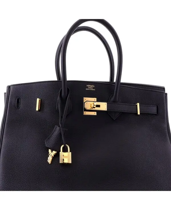 Hermès Birkin 35 Handbag Black Togo With Gold Hardware