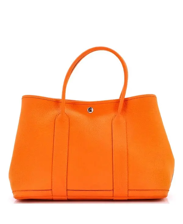 Hermès Garden Party 36 Printed Interior Leather Tote - Orange