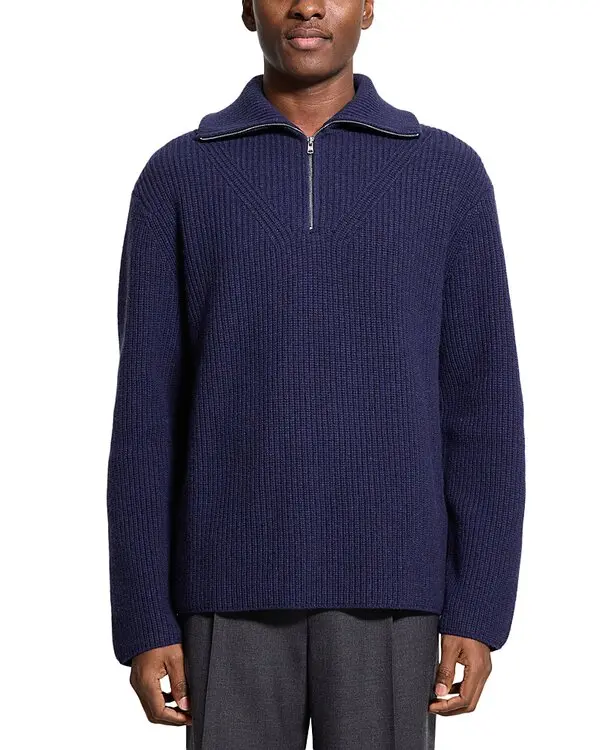 Theory Wool Boucle Turtleneck Sweater - Inkling