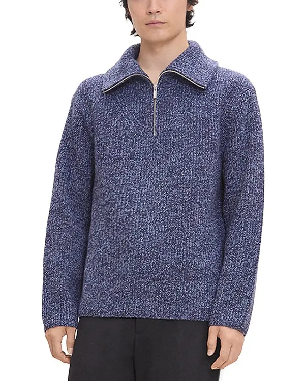 Theory Ribbed Quarter Zip Sweater