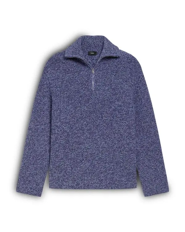 Theory Ribbed Quarter Zip Sweater