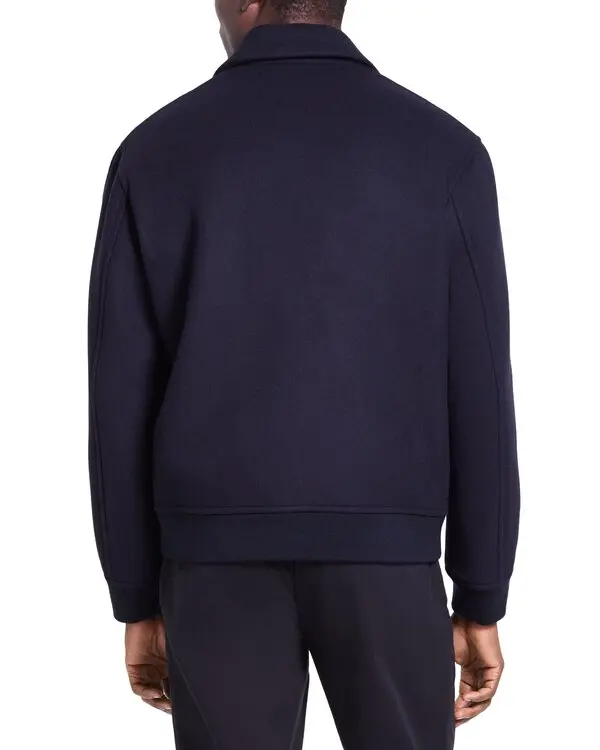 Theory Melton Wool Bomber Jacket - Baltic