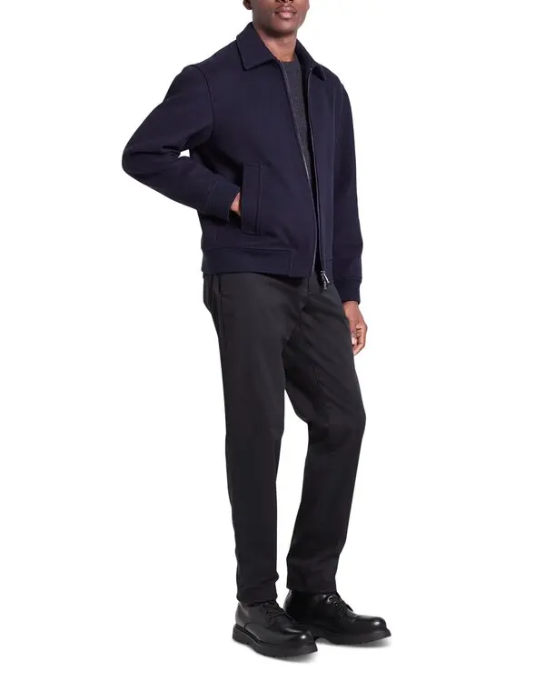 Theory Melton Wool Bomber Jacket - Baltic