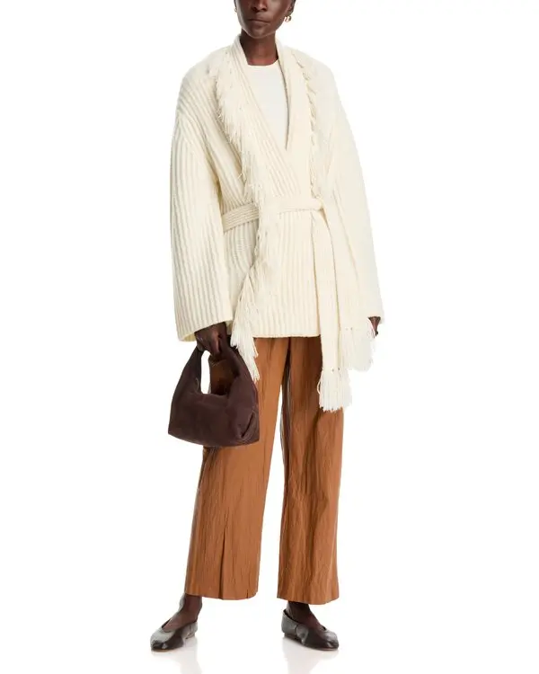 BY MALENE BIRGER Candela Fringe Wrap Cardigan