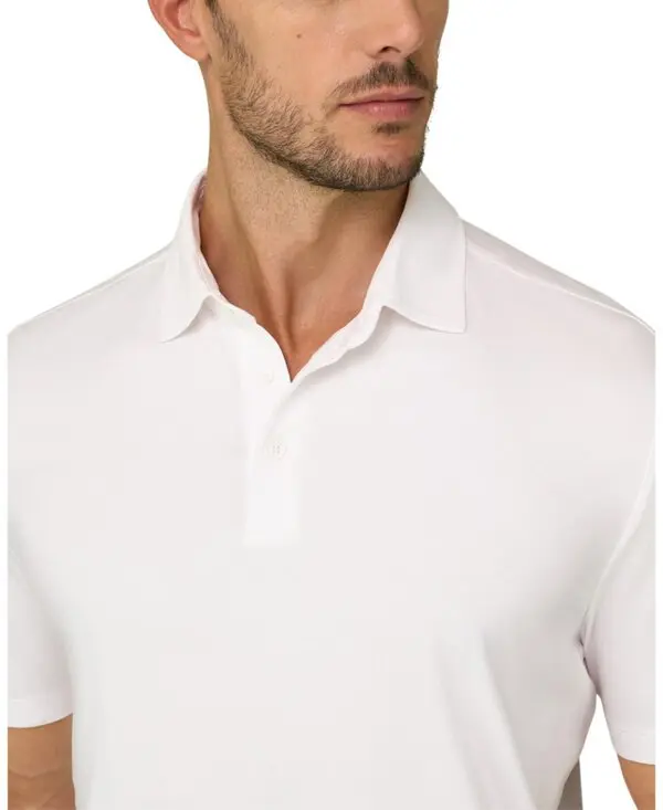 Boggi Milano Stretch Supima Cotton Jersey Polo - White
