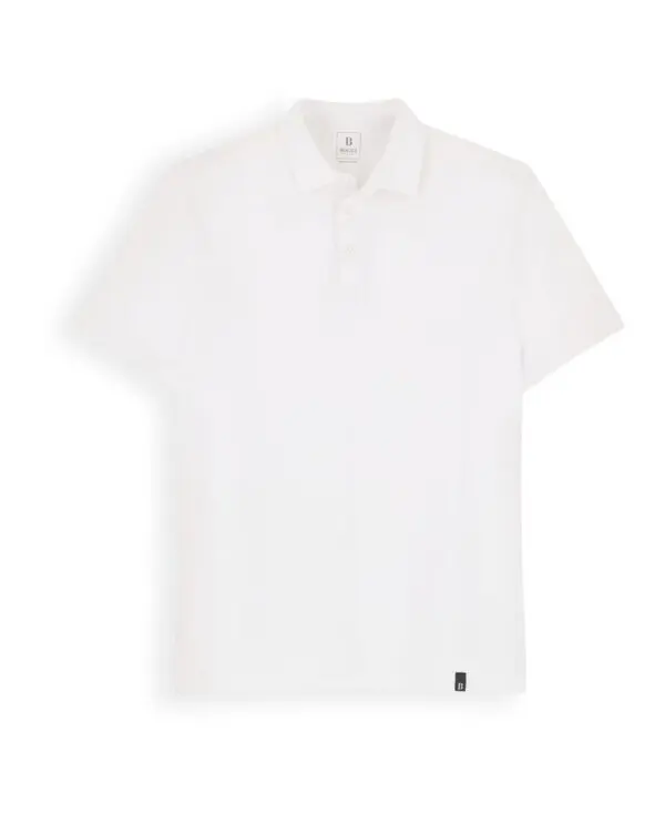 Boggi Milano Stretch Supima Cotton Jersey Polo - White