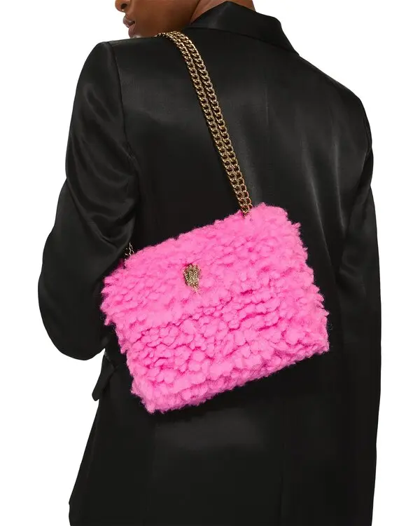 Kurt Geiger Kensington Faux Fur Mini Bag With Chain Strap