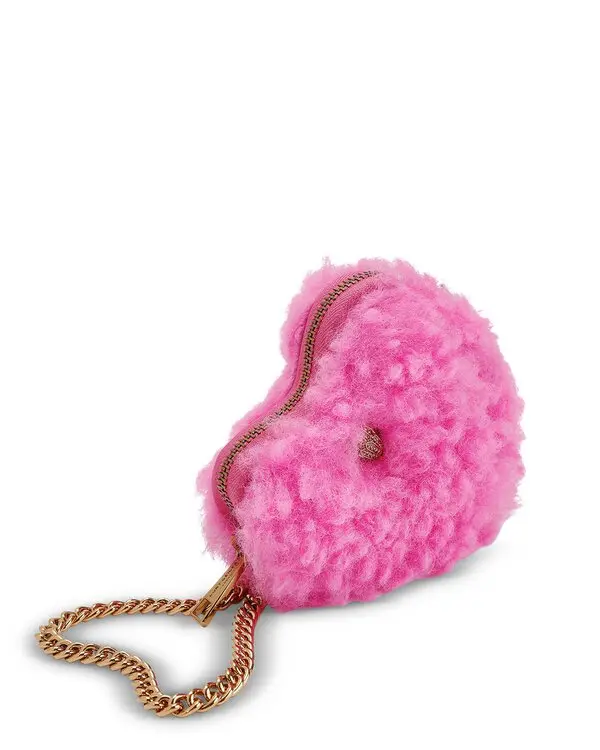 Kurt Geiger Micro Faux Fur Heart Mini Bag