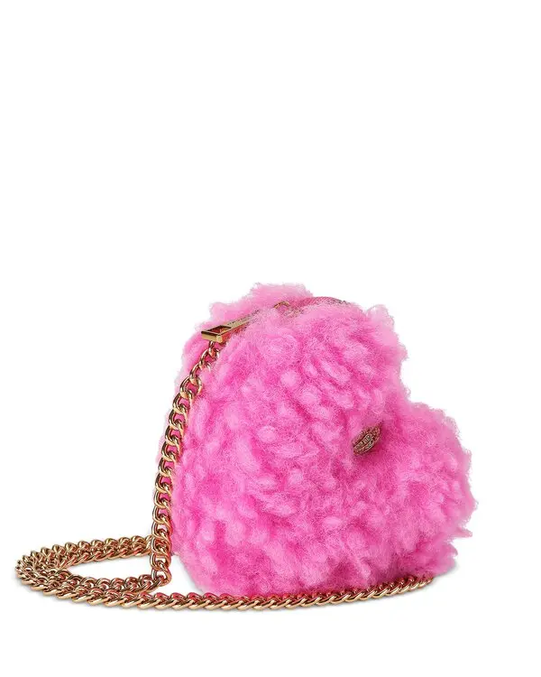 Kurt Geiger Micro Faux Fur Heart Mini Bag