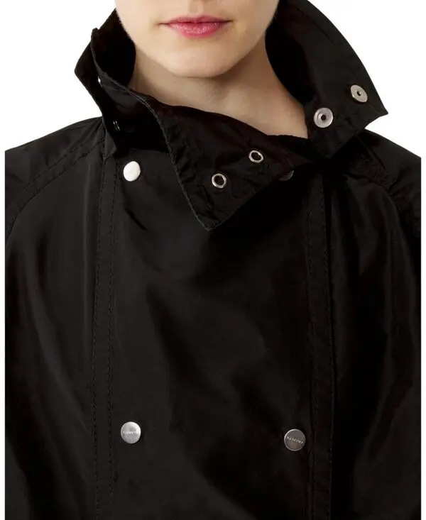 LANVIN Bi-material Trench Coat In Silk Faille And Charmeuse Fabric